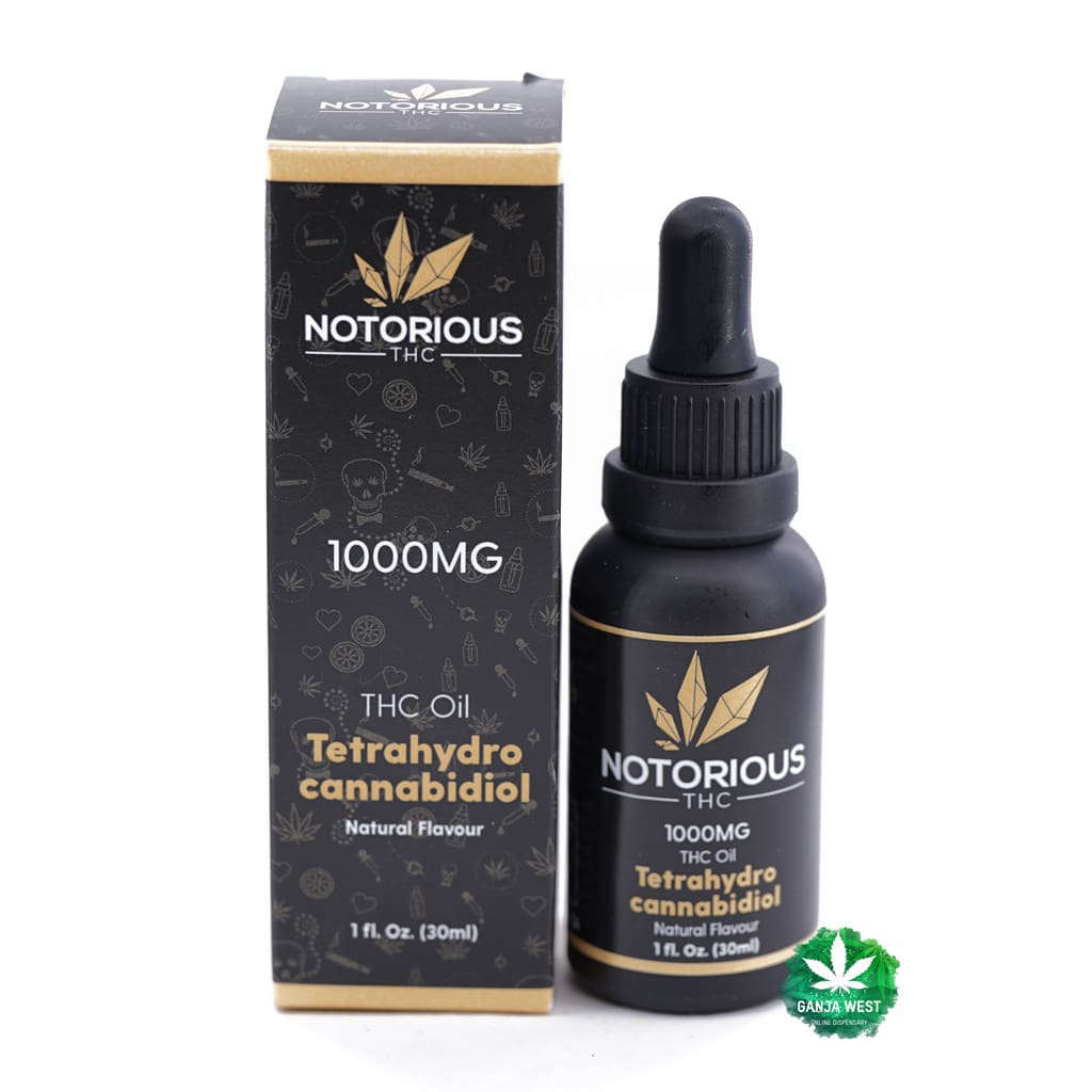 Notorious - THC Tincture - 30ml (1000MG) - Ganja West Dispensary