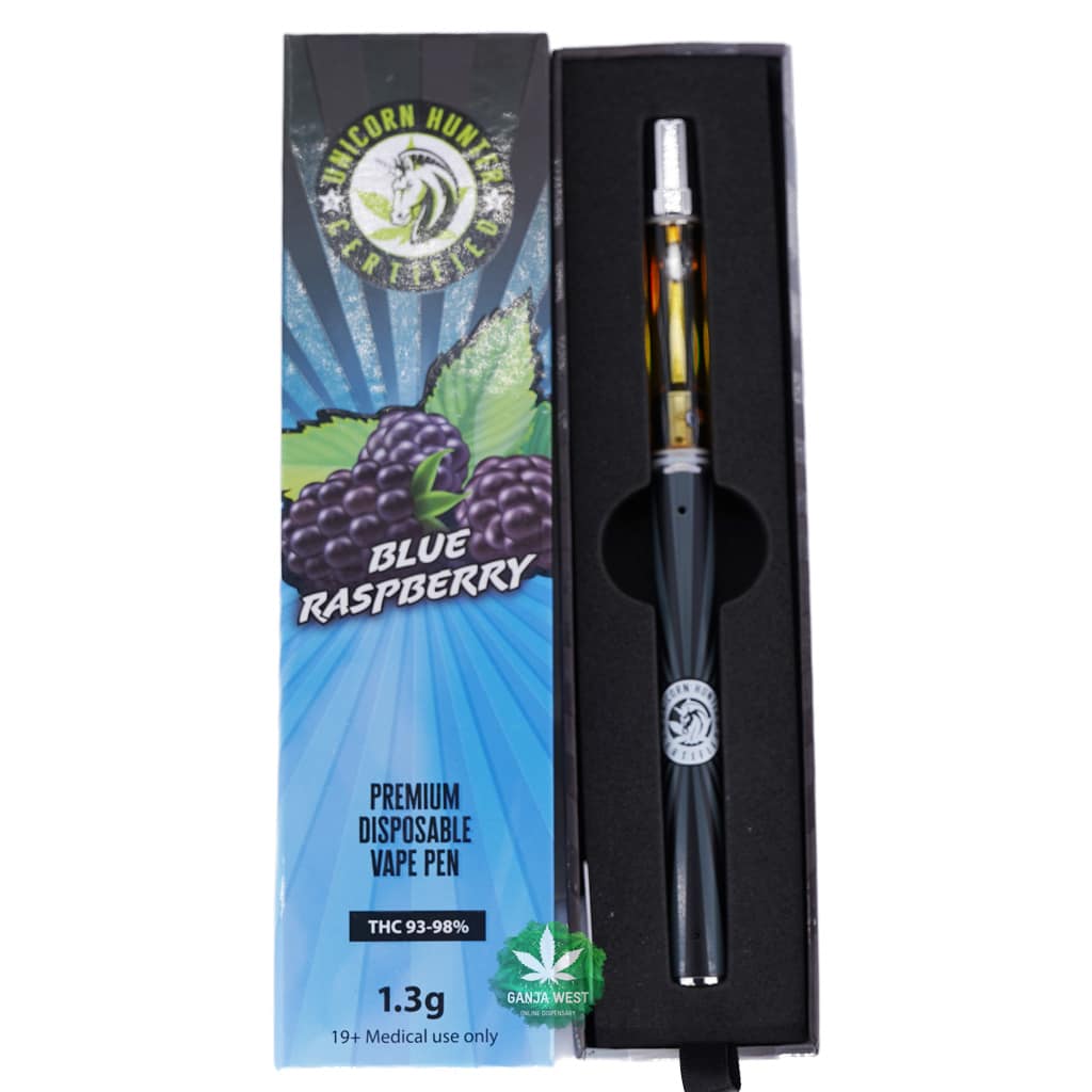 Unicorn Hunter - Blue Raspberry - THC Disposable Pens - Ganja West