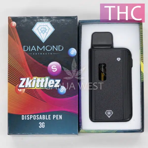 Diamond Concentrates – Zkittlez - THC Disposable Pen (3 Grams) - Ganja West